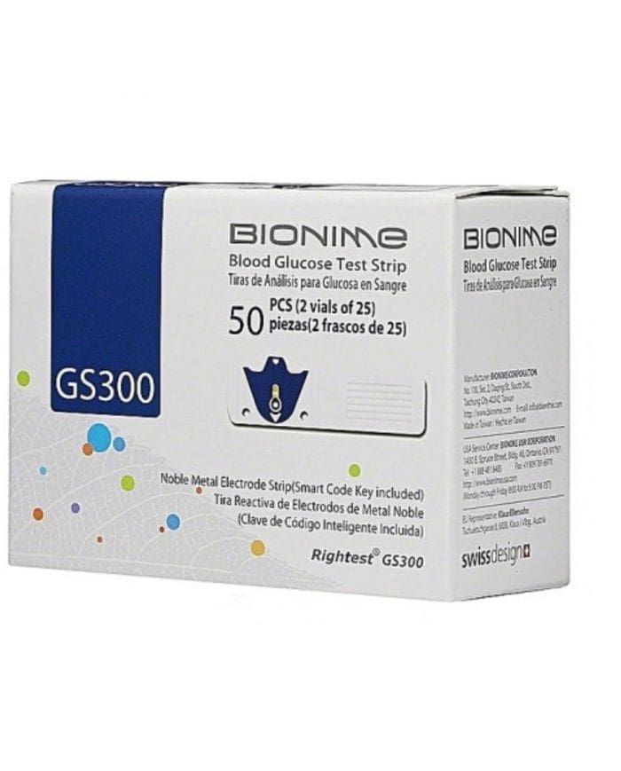 BIONIME GS300 : 50 Bandelettes Réactives de Test | OraPara