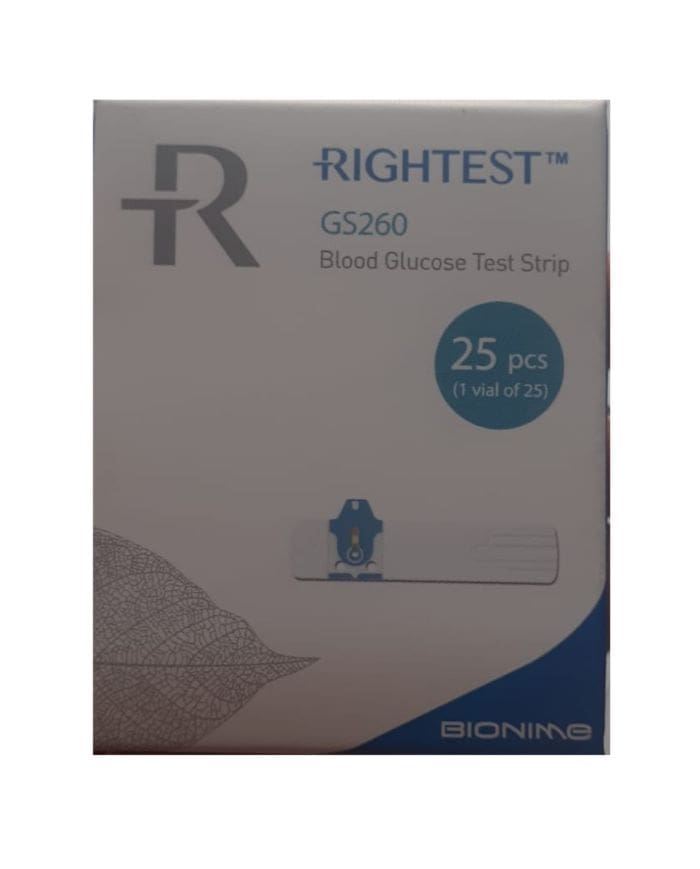 Bionime Rightest GS 260 : 25 bandelettes de test | OraPara